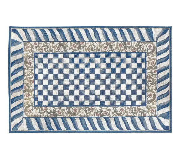 MACKENZIE-CHILDS Truly Royal Check 5' X 7'6' Wa Hable Rug