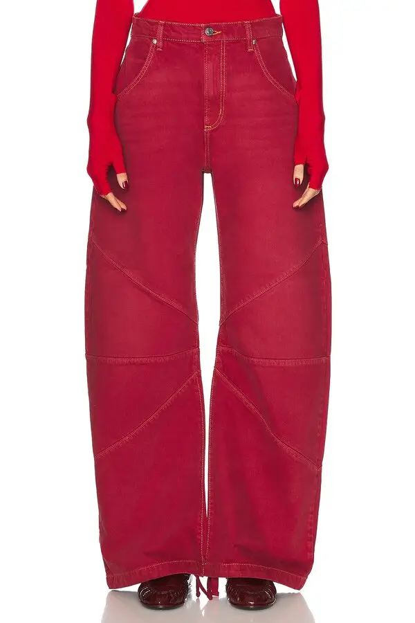 EB DENIM Frederic Barrel Wide-leg Jeans - Sundown