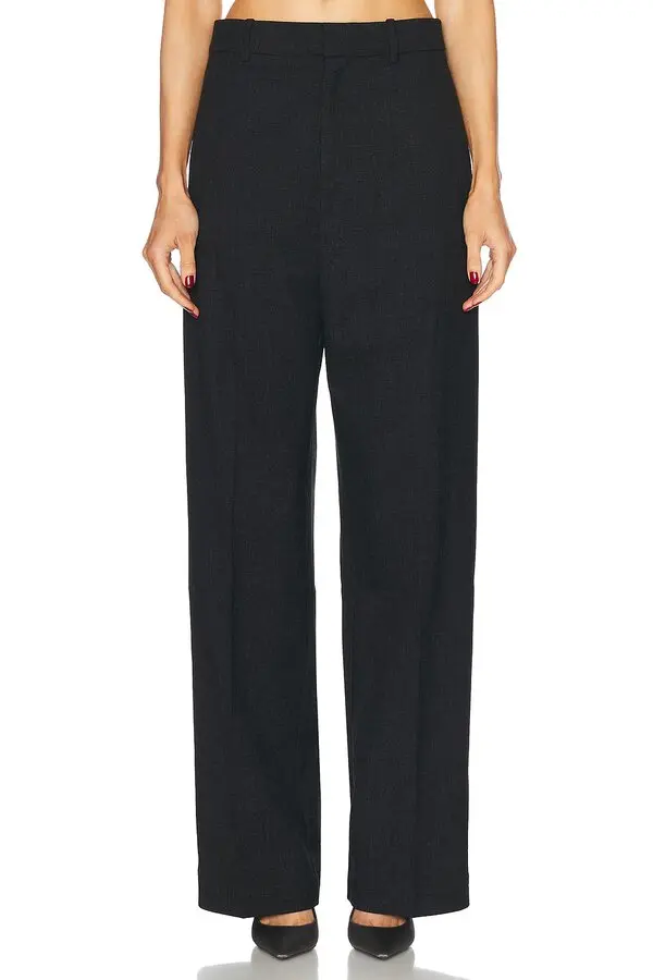 EAVES Kira Melange Suiting Pants - Dark Grey