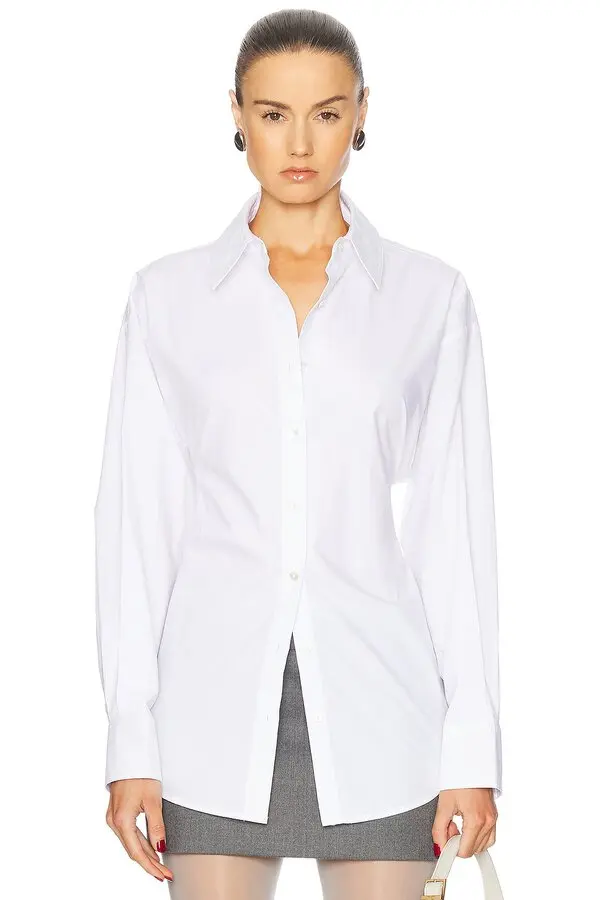 EAVES Sivan Poplin Shirt - White