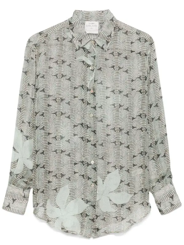 FORTE_FORTE Snake-print Shirt