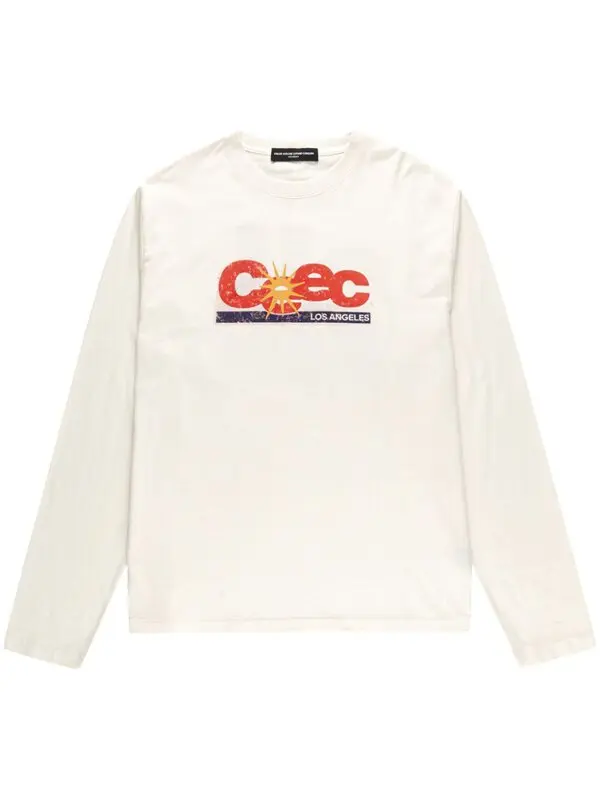 CEEC Distressed-effect Logo-print T-shirt