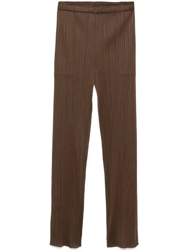 Issey Miyake Basic Trousers - Brown