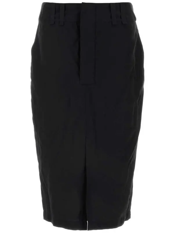Saint Laurent Crepe Skirt - Black