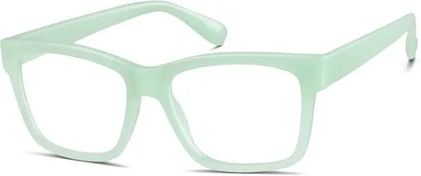 Zenni Square Full Rim Frame Eyeglasses - Aquamarine