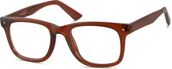 Zenni Square Full Rim Frame Eyeglasses - Maple