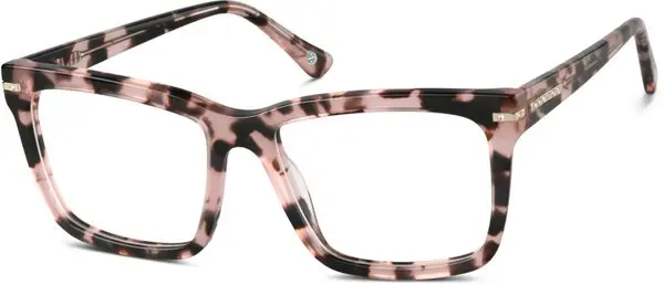 Zenni Square Full Rim Eyeglasses - Pink Tortoiseshell