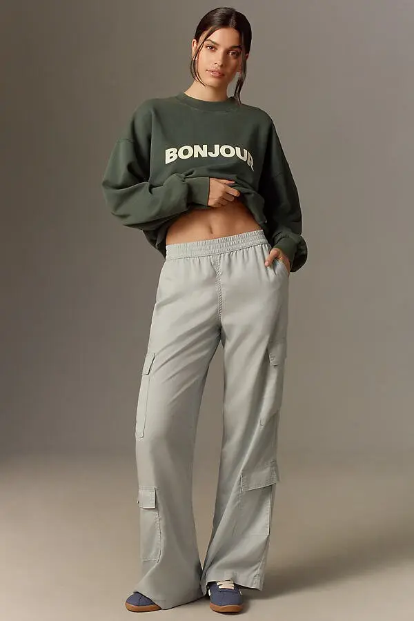 Sanctuary Down To Earth Cargo Pants - Light Blue