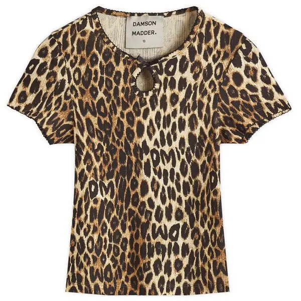 DAMSON MADDER Marine Pointelle Fitted T-shirt