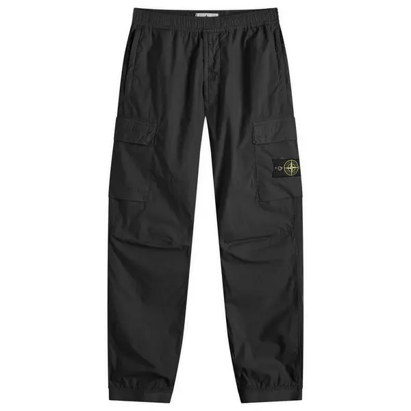 Stone Island Tela Paracadute Cargo Trousers - Black