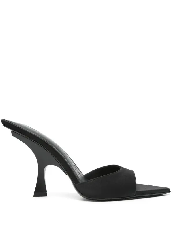 Attico 105mm Pointed-toe Sandals - Black