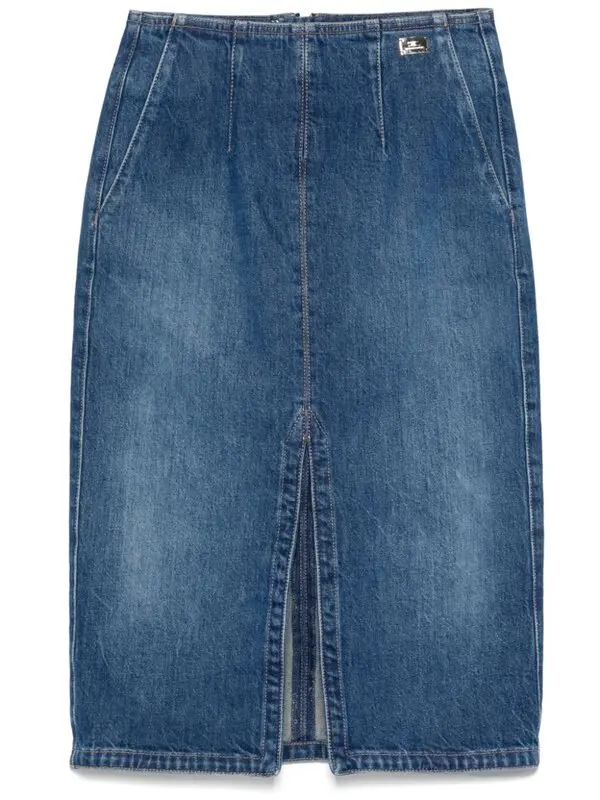 Elisabetta Franchi Slit-detail Midi Skirt