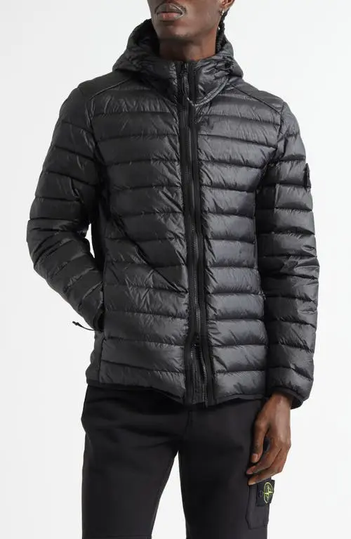 Stone Island Hooded Down Puffer Jacket - Black