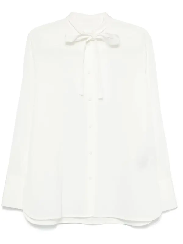 JIL SANDER Pussy-bow Shirt - White