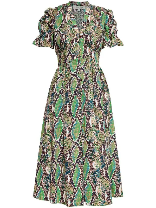 Diane Von Furstenberg Erica Midi Dress - Green