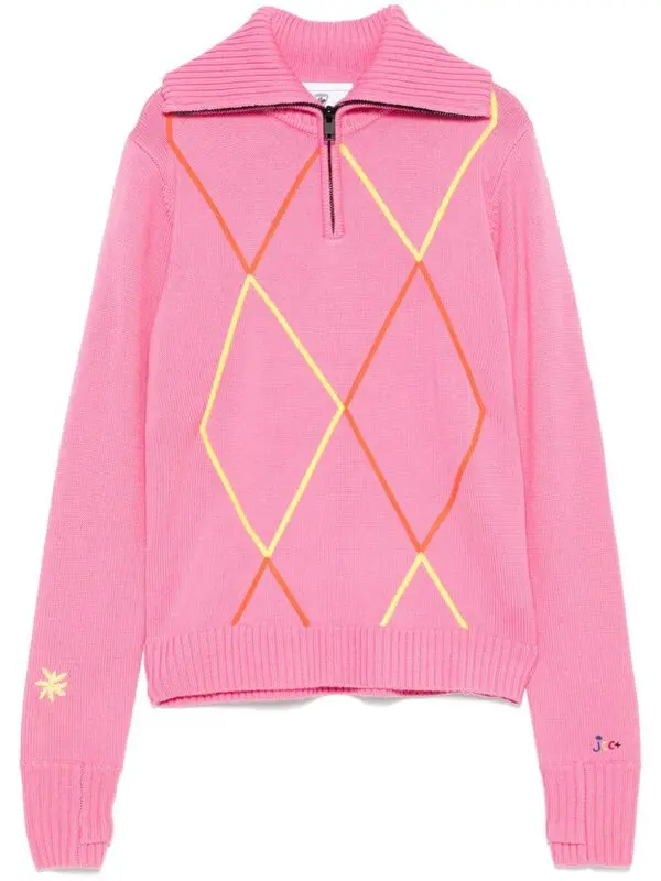 Rossignol X Jcc Merino-wool Sweater - Pink