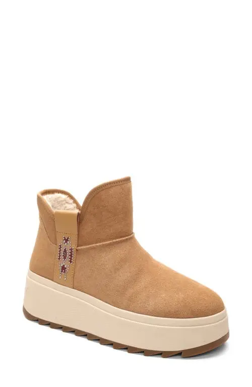 Ash Mask Platform Bootie - Camel