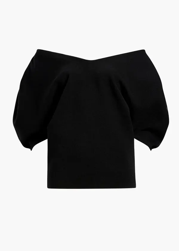 Khaite Venus Merino Wool Top - Black