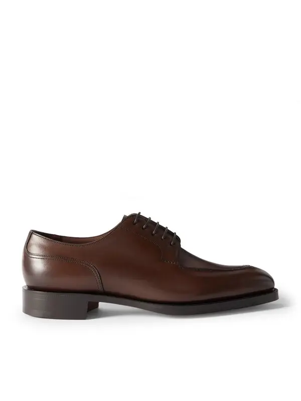 EDWARD GREEN Dover Leather Derby Shoes - Brown