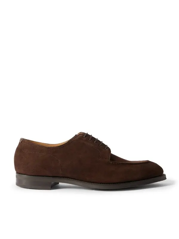EDWARD GREEN Dover Suede Derby Shoes - Brown