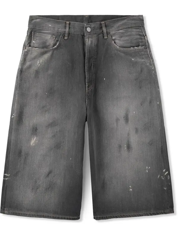 Acne Studios Judda Wide-leg Denim Shorts