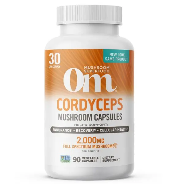 OM MUSHROOM Cordyceps Mushroom Superfood Capsule 90 Capsules