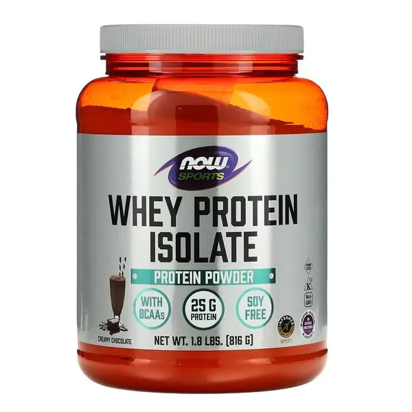 NOW SPORTS Whey Protein Isolate Creamy Chocolate Flavor 1.8 Lbs