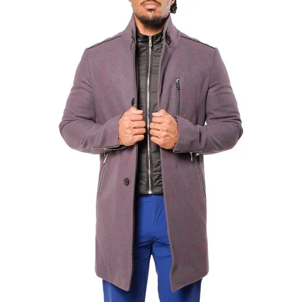 MACEOO Car Coat With Quilted Bib