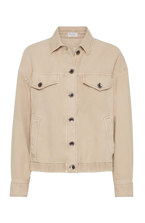 Brunello Cucinelli Jacket With Monili - Cool Beige