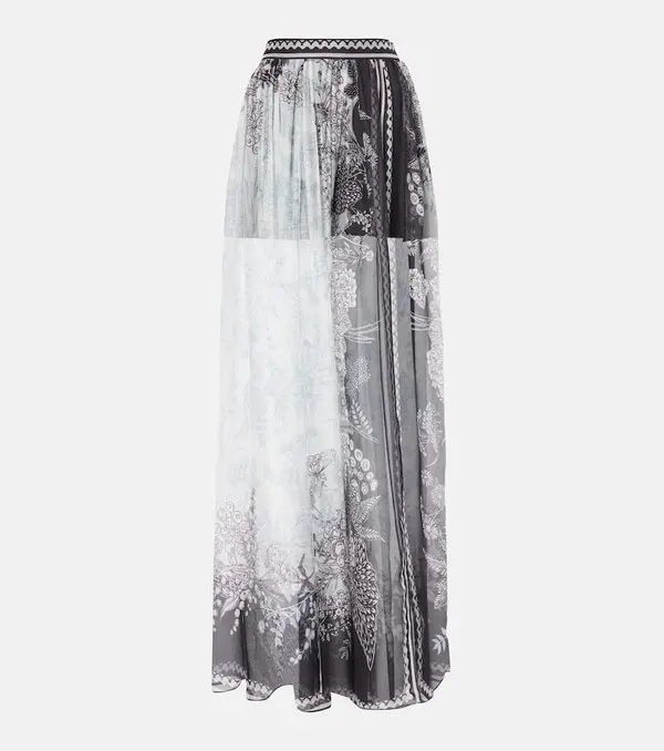 Elie Saab Printed Maxi Skirt