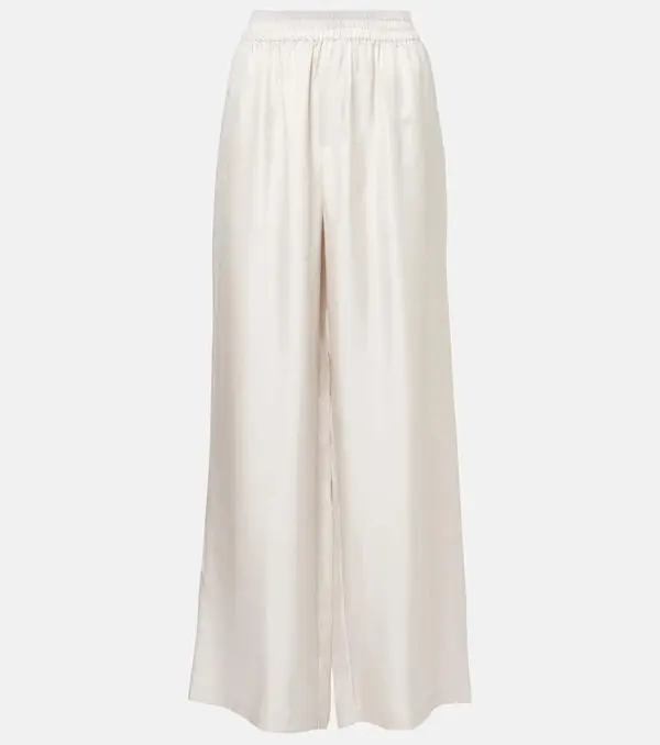 LISA YANG Silk Wide-leg Pants - Beige