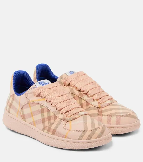 Burberry Terrace Ekd Check Sneakers - Brown