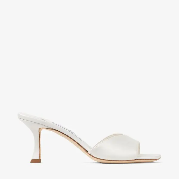 JIMMY CHOO Skye 70 Ivory Satin Sandals