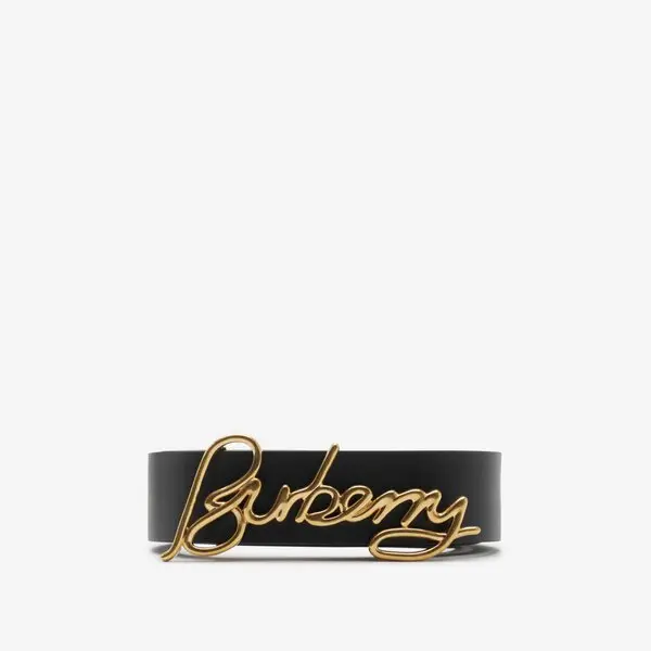 Burberry Reversible Leather Signature Belt - Black/hazel