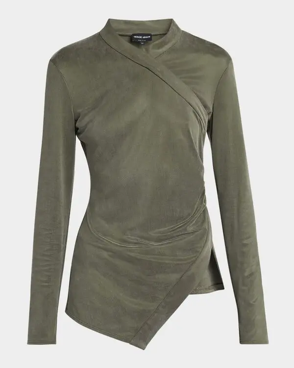 Giorgio Armani Asymmetric Jersey Top