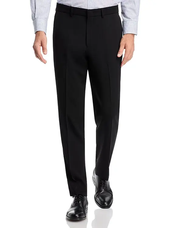 Vince Stretch Wool Slim Fit Suit Pants - Black