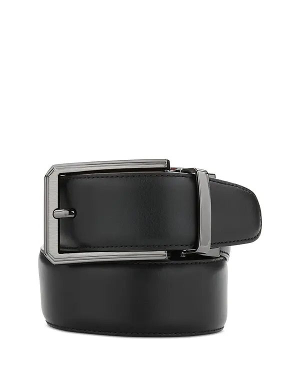 Bloomingdale'S Love Triangle Reversible Belt - Black/ Tan