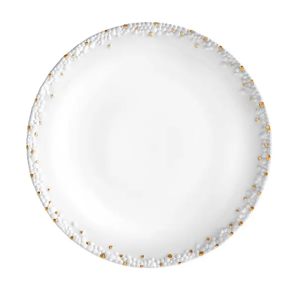 L'Objet Haas Mojave Charger With Gold Accents - White/gold