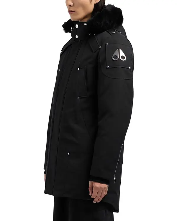 Moose Knuckles Original Stirling Down Parka - Black With Black Shearling