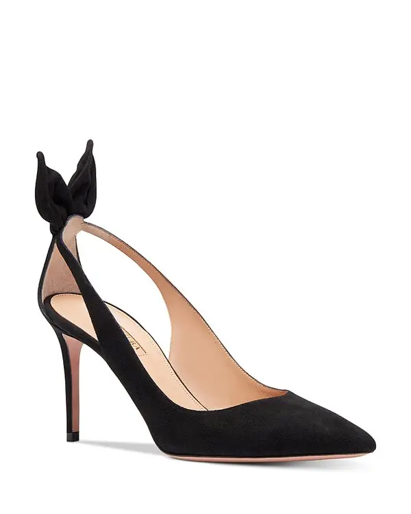 AQUAZZURA Bow Tie 85 Pumps - Black