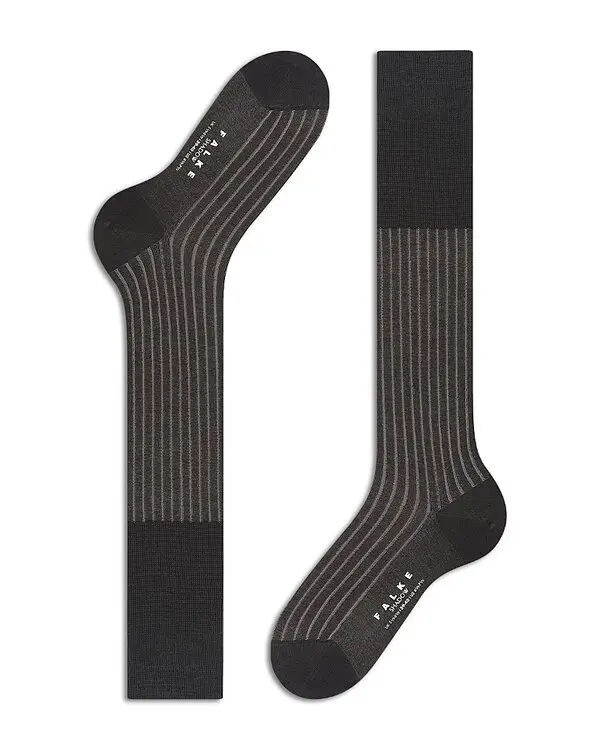 Falke Shadow Knee High Socks - Grey/white