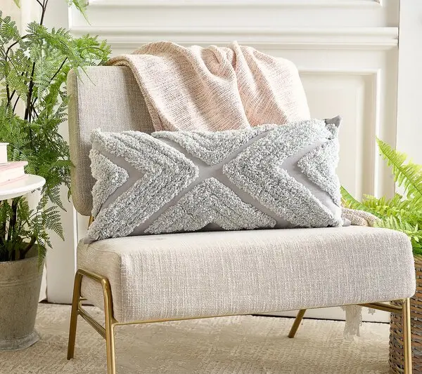HOME REFLECTIONS As Is Tufted Decorative 12' X 24' Pillow