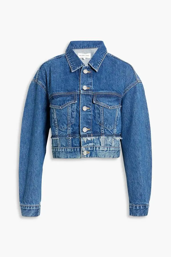 SLVRLAKE Rework Cropped Denim Jacket