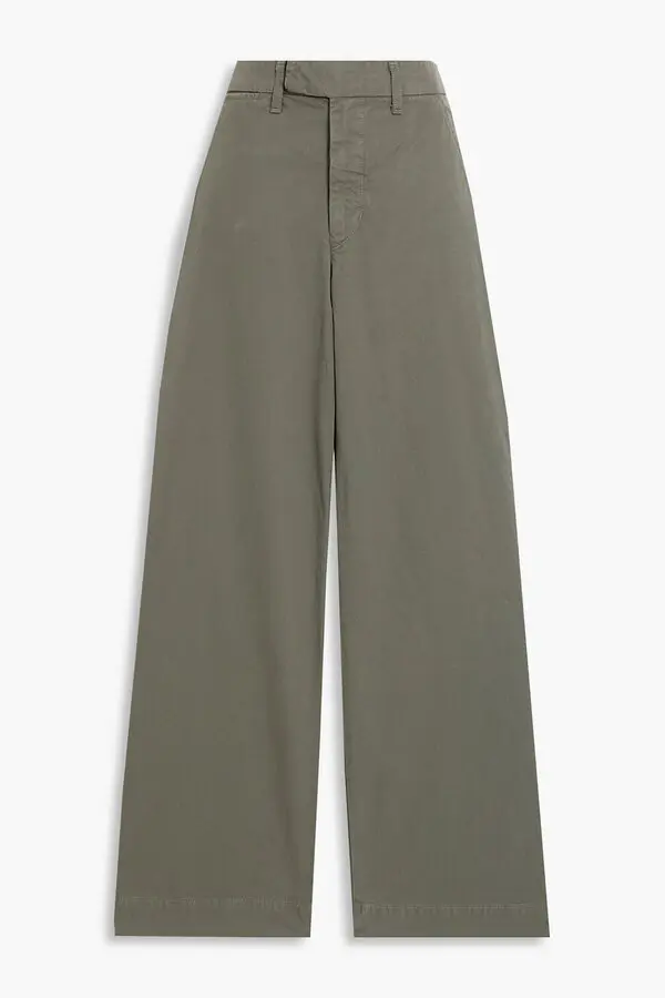 SLVRLAKE Evie Cotton-twill Wide-leg Pants