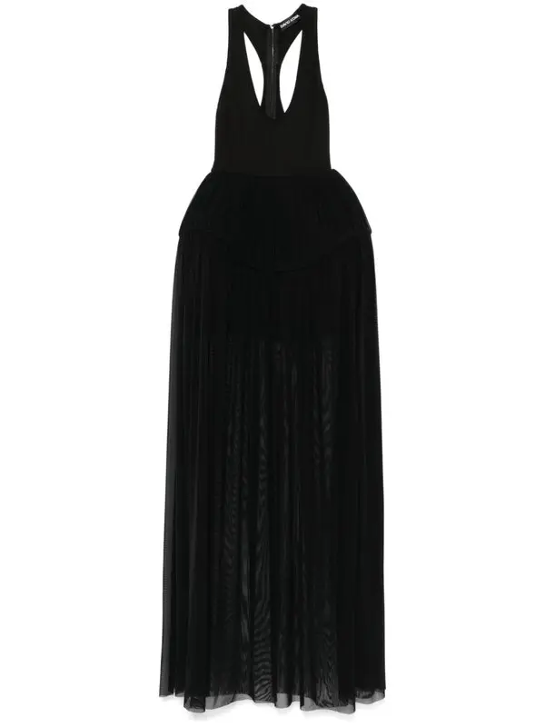 David Koma Pleated Tulle Gown