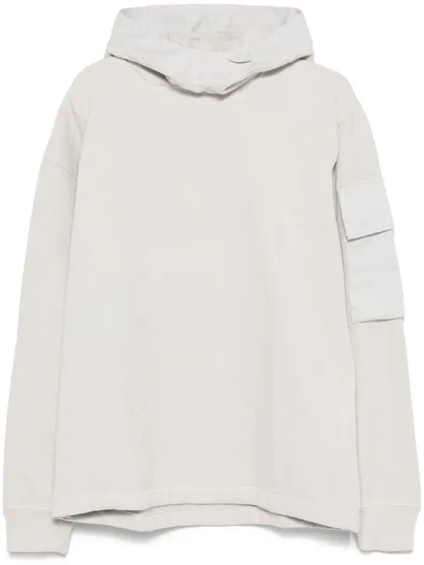 TEN C Jersey-texture Hoodie