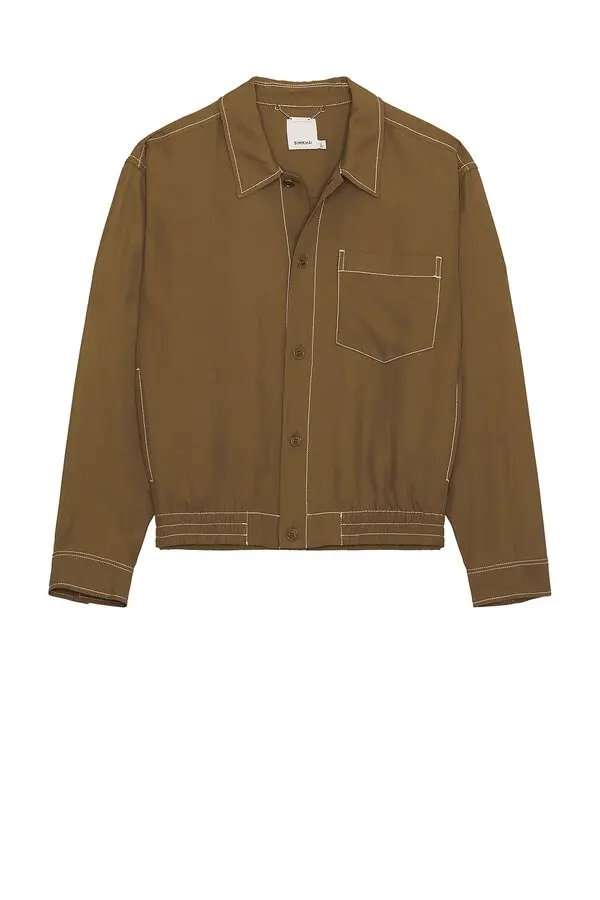 Simkhai Keith Blouson Shirt Jacket - Olive