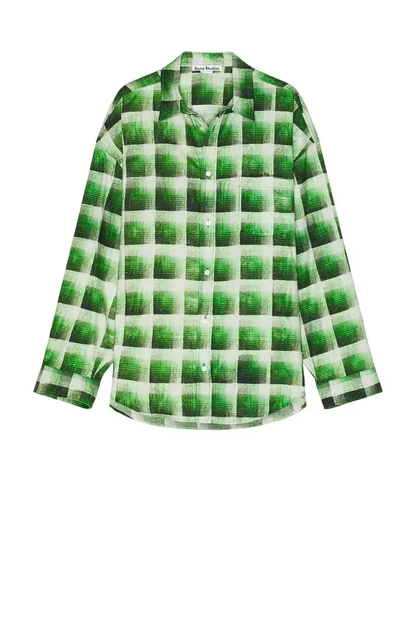 Acne Studios Printed Flannel Check Shirt
