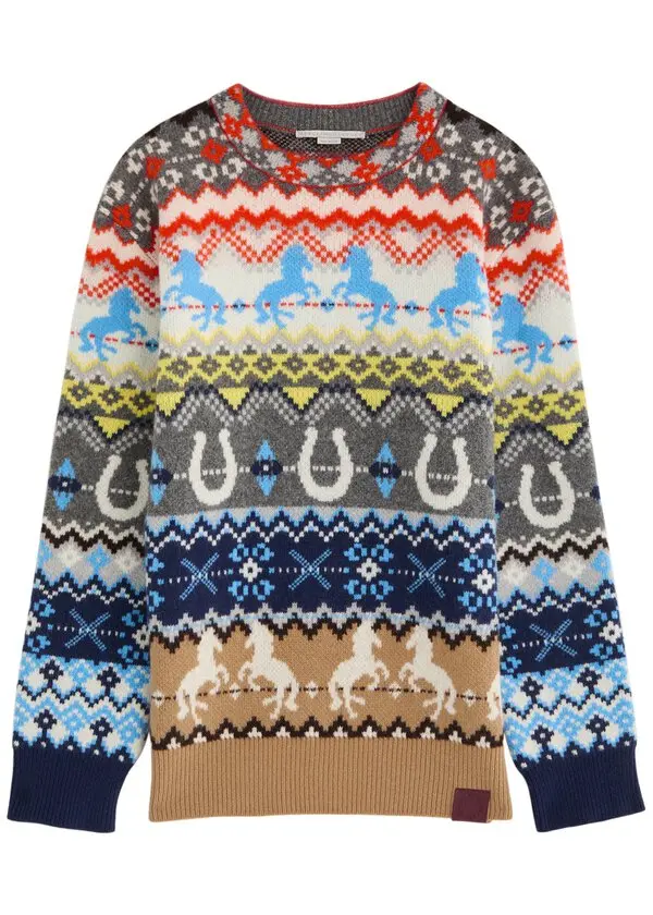 Stella McCartney Fair Isle Intarsia Wool Jumper - Multicoloured 1