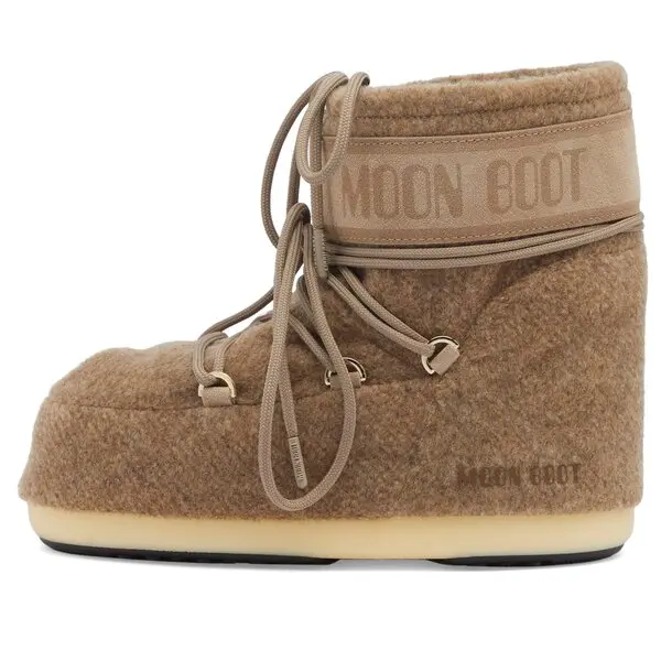 Moon Boot Low Icon Felt Boots - Beige Melange